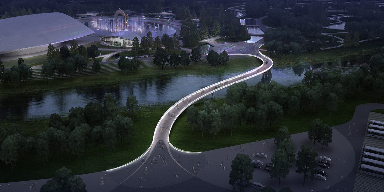STERLING ENGINEERS — Taiyuan Park Main Entrance Footbridge – Flowing ...